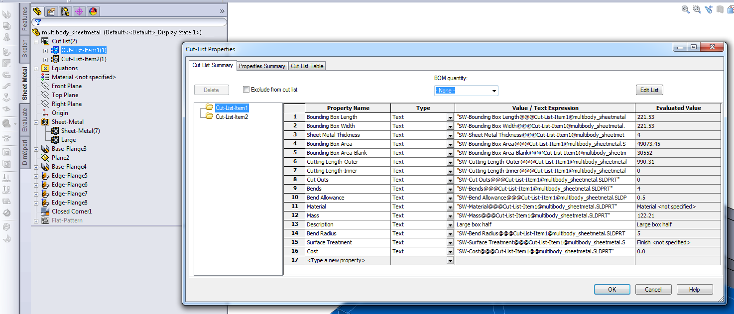 Multibody sheet metal parts - Peter CAD